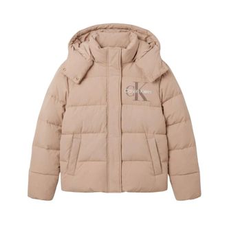 Calvin Klein Jeans Femme, Vestes, Beige, Taille: 36 FR Veste &agrave; capuche