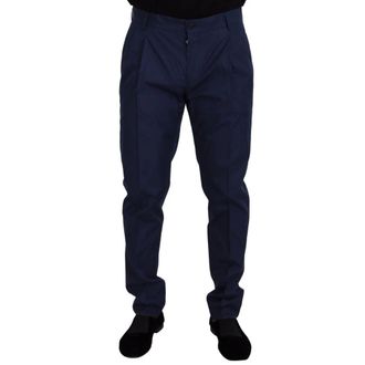 Dolce & Gabbana Pantalon classique pliss&eacute; - Homme - Pantalons - Bleu - Taille: L
