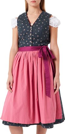 Berwin & Wolff Damen 986704 Dirndl, Mehrfarbig (Grau/Rosa 1918), (Herstellergr&ouml;&szlig;e: 32)