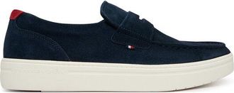 Tommy Hilfiger Halbschuhe Modern Light Hybrid Suede Loafer FM0FM05786 Dunkelblau
