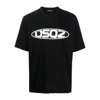 Dsquared2 Logo-Print Kurzarm-T-Shirt - - Tops - Herren - Schwarzk - S
