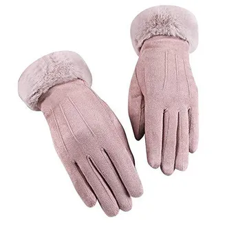Generic Gants dhiver chauds pour &eacute;cran tactile pour femme avec doublure en polaire pour &eacute;cran tactile, gants thermiques pour femme avec manchette moelleuse, m