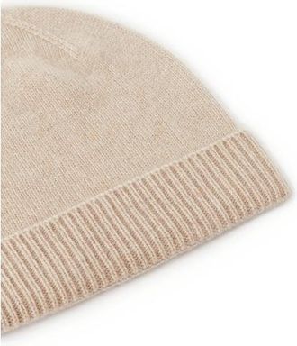 Au Printemps Paris Gerippter Kaschmirhut - Beige