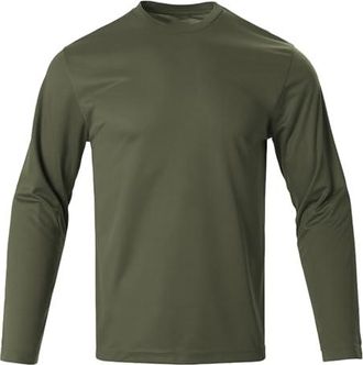 Generic T-shirt &agrave; manches longues pour homme, coupe d&eacute;contract&eacute;e, col rond, l&eacute;ger, respirant, s&eacute;chage rapide, d&eacute;contract&eacute;, professionnel, couleur unie, pour u