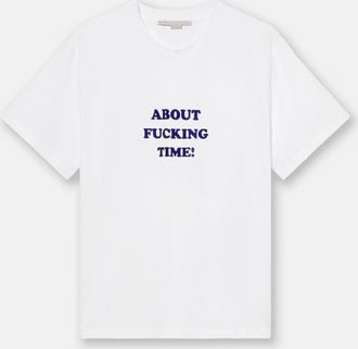 Stella McCartney About Fucking Time! Boxy T-Shirt,, Size: XXS