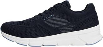 Tommy Hilfiger Baskets de Running Homme Modern Comfort Knit avec Logo, Bleu (Desert Sky), 44