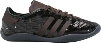 adidas Schwarze Pailletten-Sneakers mit Drei Streifen - - Sport - Damen - Braun - 38 EU