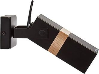 Homemania Strahler, Metall, Schwarz, Holz