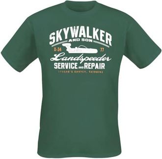 Star Wars Skywalker Homme T-Shirt Manches Courtes Vert XL 100% Coton Regular/Coupe Standard