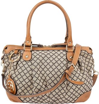 Gucci Crossbody Bags - Gucci Diamante Monogram Sukey Handbag - Gr. unisize - in Braun - f&uuml;r Damen