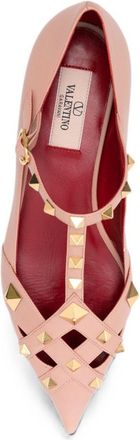 Valentino Garavani Studded Leather Ballet Flat - Pink