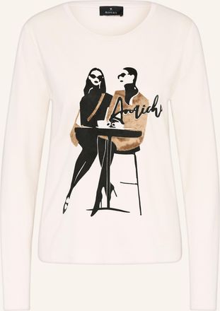 Monari Monari Longsleeve Mit Kunstfell weiss