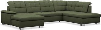 Selsey Jamaal - Wohnlandschaft mit Schlaffunktion und Stauraum, linksseitig, khaki - Selsey