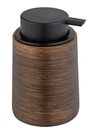 WENKO Seifenspender Mod. Palena, nachfüllbarer Pumpspender aus dem hochwertigen Kunststoff Polyresin mit breitem Pumpkopf für bis zu 250 ml Flüssigseife ode