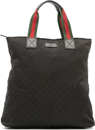 Gucci Shopper - GG Canvas Web Tote - Gr. unisize - in Schwarz - für Damen