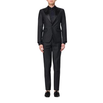 Dsquared2 Homme, Costumes, Noir, Taille: XL Costume Moderne Noir à Revers Cranté