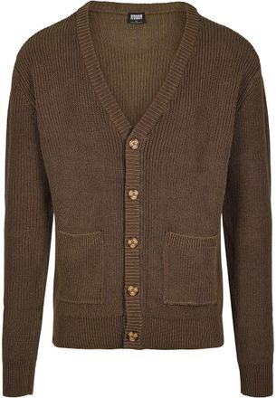 Urban Classics Herren Boxy Cardigan Sweatshirts, Olive, S