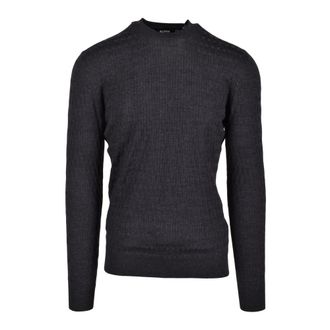 Alpha Studio Merinowolle Pullover - - Knitwear - Herren - Schwarzk - M
