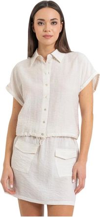 Kocca Femme, Blouses et Chemises, Blanc, Taille: 40 FR Blouse &eacute;l&eacute;gante &agrave; hauteur de taille
