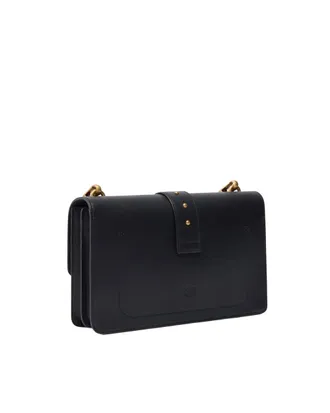 Pinko Leather Shoulder Bag - Black