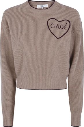 Chlo&eacute; Femme, Pulls, Brun, Taille: 36 FR Pulls &agrave; col rond