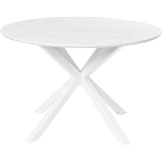 Beliani Esstisch FITZROY Wei&szlig; 120 cm 120 cm