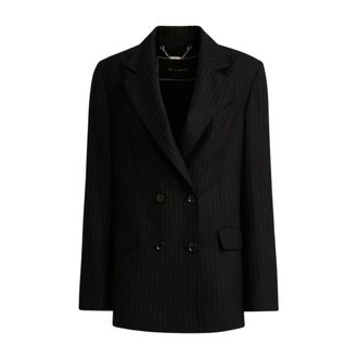 Kiton Pinstripe Wolljacke - - Jackets - Damen - Schwarzk - S