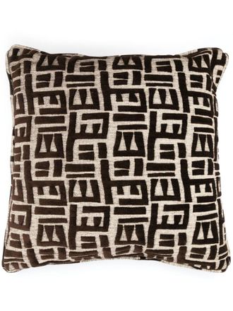 Soho Home coussin Pierre Frey Tsomba à motif abstrait (H50cm x L50cm x P5cm) - Marron