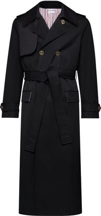 Thom Browne Doppelreihiger Trenchcoat - Schwarz