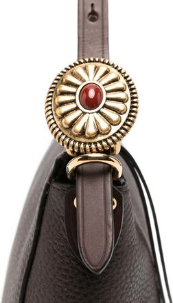 Etro Pebbled Leather Shoulder Bag - Brown