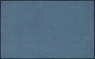 Wash+Dry Steel Blue Tapis Del Sol, Polyamide Dos : Caoutchouc Nitrile, Bleu, 75x120cm