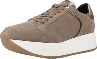 Geox Femme D New Kency A Basket, Taupe, 42 EU
