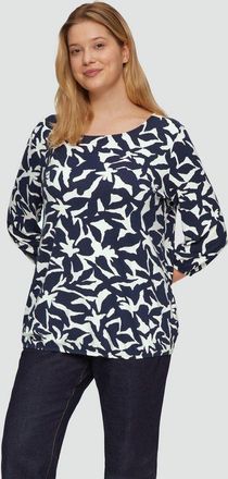 s.Oliver 3/4-Arm-Shirt T-Shirt Shirt mit All-over-Print aus Viskosestretch