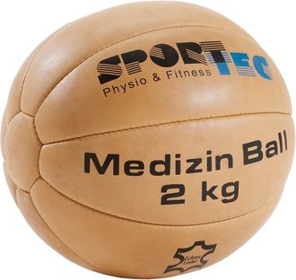 Sport-Tec Medizinball aus Leder, ø 23 cm, 2 kg