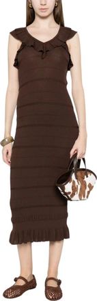 Twinset Femme, Robes, Brun, Taille: 38 FR Knitted Robes