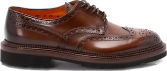 Santoni Homme, Chaussures, Brun, Taille: 43 1/2 EU Chaussures Derby en Cuir