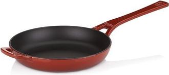KELA Po&ecirc;le &agrave; frire en fonte 28 cm CALIDO, Po&ecirc;le &agrave; frire &agrave; induction, &eacute;maill&eacute;e, r&eacute;sistant &agrave; la chaleur jusqu&agrave; 300&deg;C, rouge
