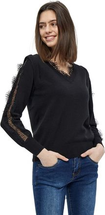 Desires Damen Kaiona Spitzenpullover Schwarz Xs