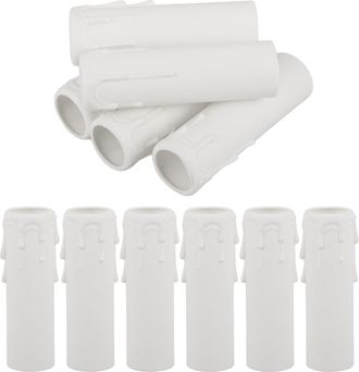 Artibetter VALICLUD 12 St&uuml;ck Tropfkerzen Kerzenh&uuml;llen aus Kunststoff 30x100mm Wei&szlig; f&uuml;r Kronleuchter Wandleuchten Pendelleuchten Ersatz f&uuml;r Abgenutzte Kronleuchte