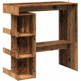 vidaXL Table de bar &eacute;tag&egrave;re de rangement vieux bois 100 x 48 x 101,5cm vidaXL