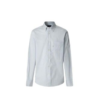 Fa&ccedil;onnable Chemise droite &agrave; rayures en coton