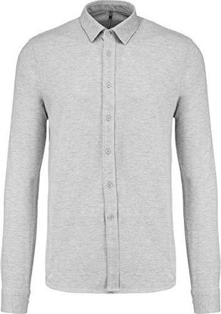 Kariban Chemise piqu&eacute;e Manches Longues Homme K508