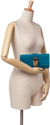 Herm&egrave;s Clutches - Tadelakt Medor Clutch 23 - Gr. unisize - in Blau - f&uuml;r Damen