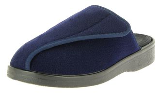 Florett VAROMED Bali 58906 Unisex-Erwachsene,Hausschuh,Therapieschuh,Gesundheitsschuh,Klettpantoffel,Klettverschluss,Wechselfu&szlig;bett,Weite L marine, EU 36