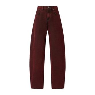 Pinko Pinko - Jean Eloise Egg Wide - Femme - Jeans - Rouge - Taille: W26