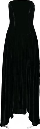 Azeeza robe longue Nayara en velours - Noir