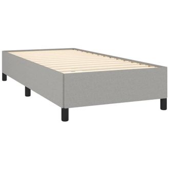 vidaXL Bettgestell ohne Matratze Hellgrau 90x200 cm Stoff Vidaxl