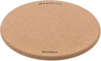 Metaltex Kork-Untersetzer 20cm Magnet - Mit Magnet, sch&uuml;tzt Tisch, Theke, Oberfl&auml;chen, Hellbraun
