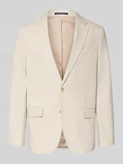 Christian Berg Sakko aus Leinen-Mix mit Pattentaschen