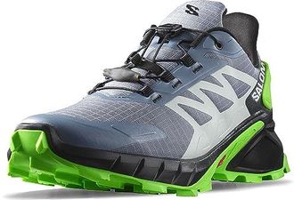 Salomon Chaussures Supercross 4 CODE 473158, Gris Noir Vert, 45 1/3 EU